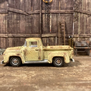 1956 Ford Stepside F-100 Pickup Customized 1/64 Scale Diecast Truck ...