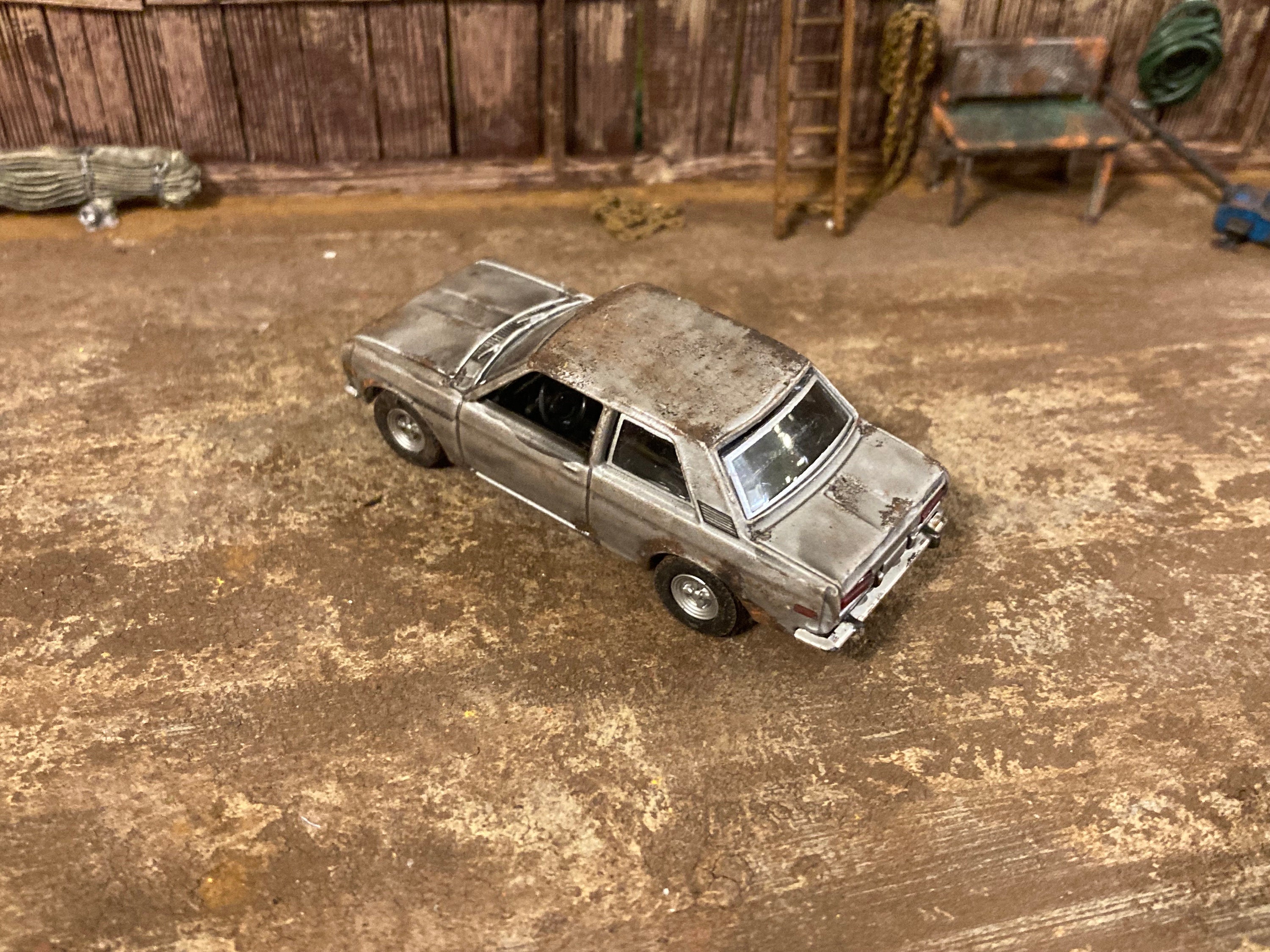 1970 Datsun 510 Customized 1/64 Scale Diecast Car. Custom Barn Find ...