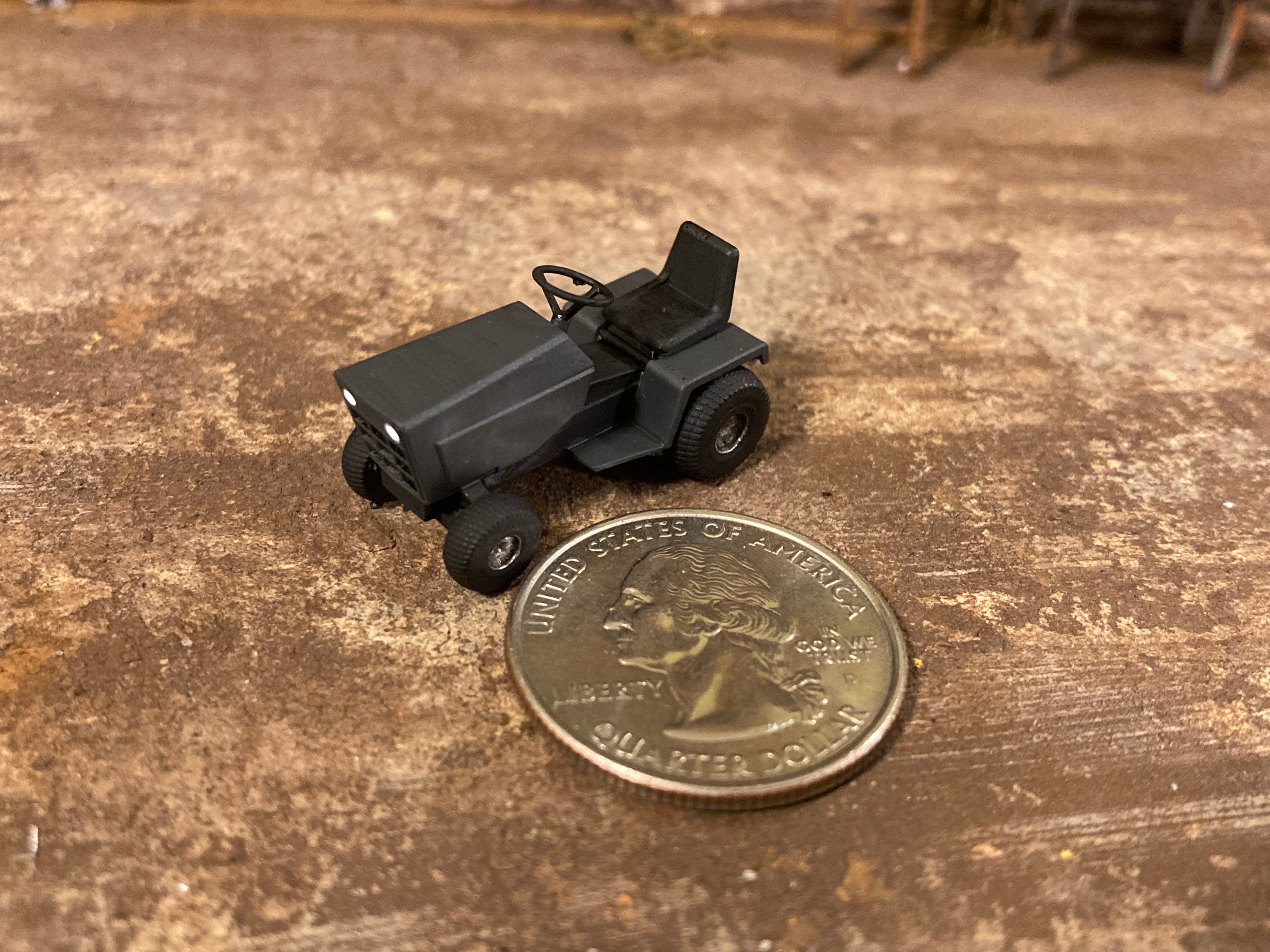 1/64 Scale 3D Printed Lawn Mower Small Garden Tractor for Display in A ...