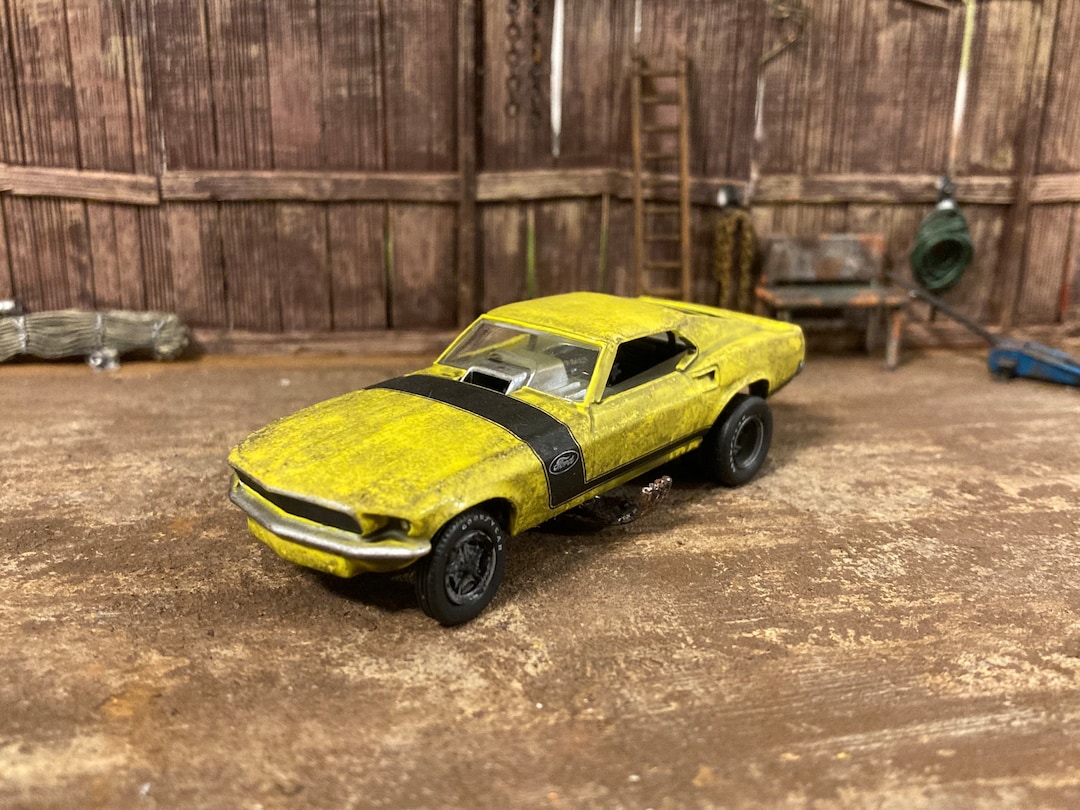 1969 Ford Mustang Drag Car Customized 1/64 Scale Diecast. Custom Barn ...