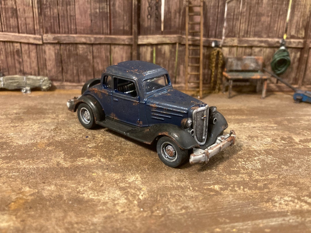 1934 Chevy Master Coupe Hot Rod Customized 1/64 Scale Diecast Car ...