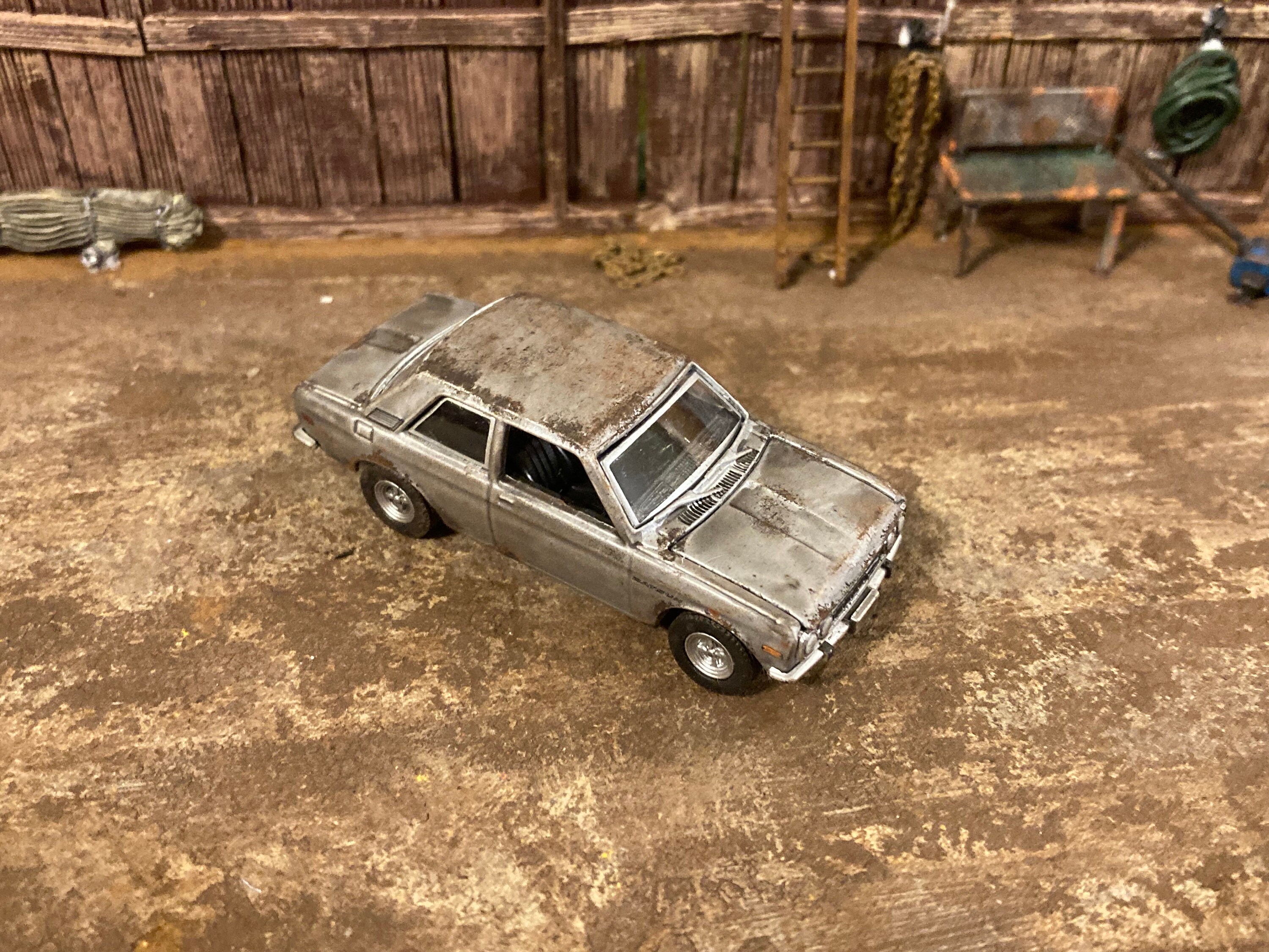 1970 Datsun 510 Customized 1/64 Scale Diecast Car. Custom Barn Find ...