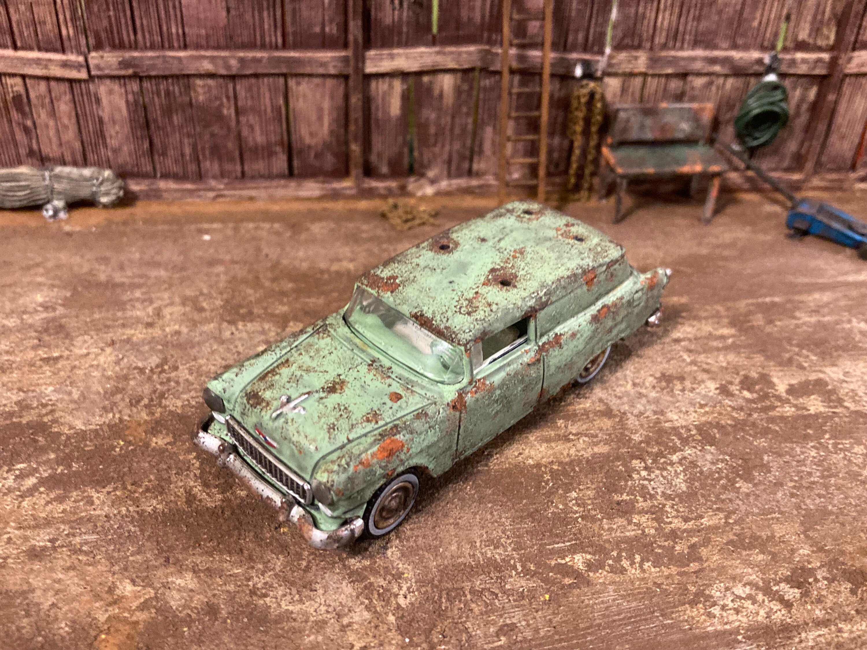 1955 Chevy Sedan Delivery Station Wagon Customized 1/64 Scale Diecast ...