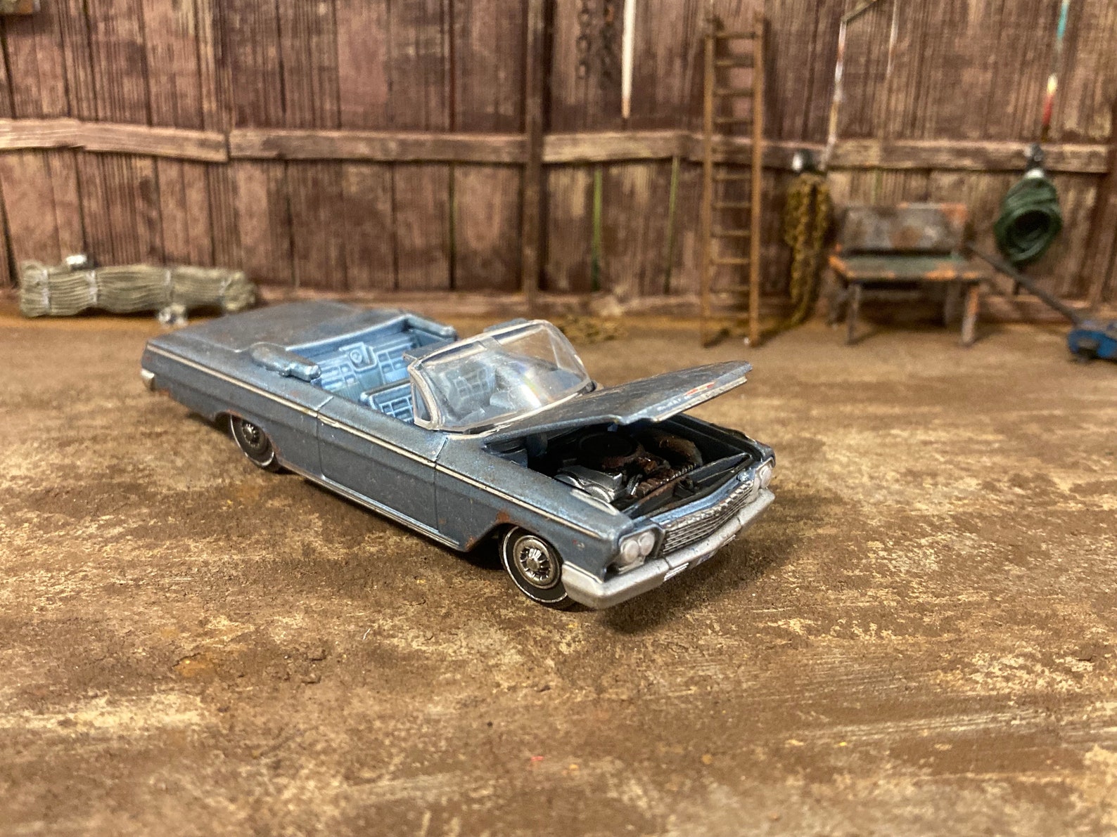 1962 Chevy Impala Convertible Customized 1/64 Scale Diecast Car. Custom ...