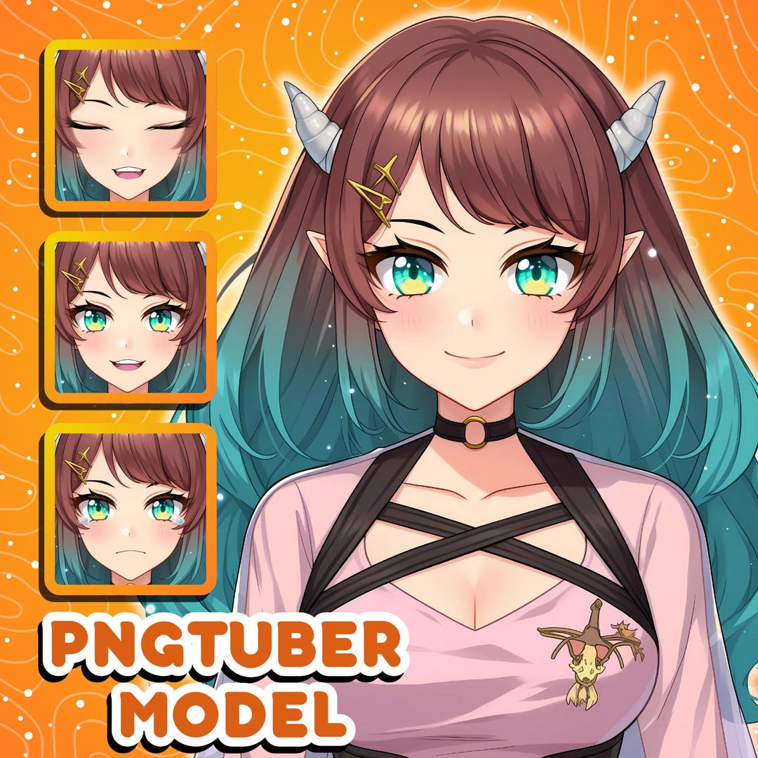 Custom Pngtuber Pngtuber Live2d Commission Live2d Model Pngtuber Avatar ...