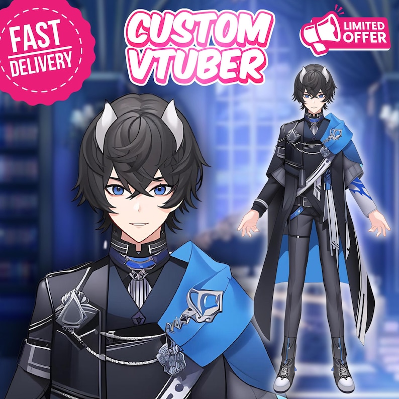 Custom Vtuber Male for Commercial Use, Vtuber Rigging, Custom Vtuber ...