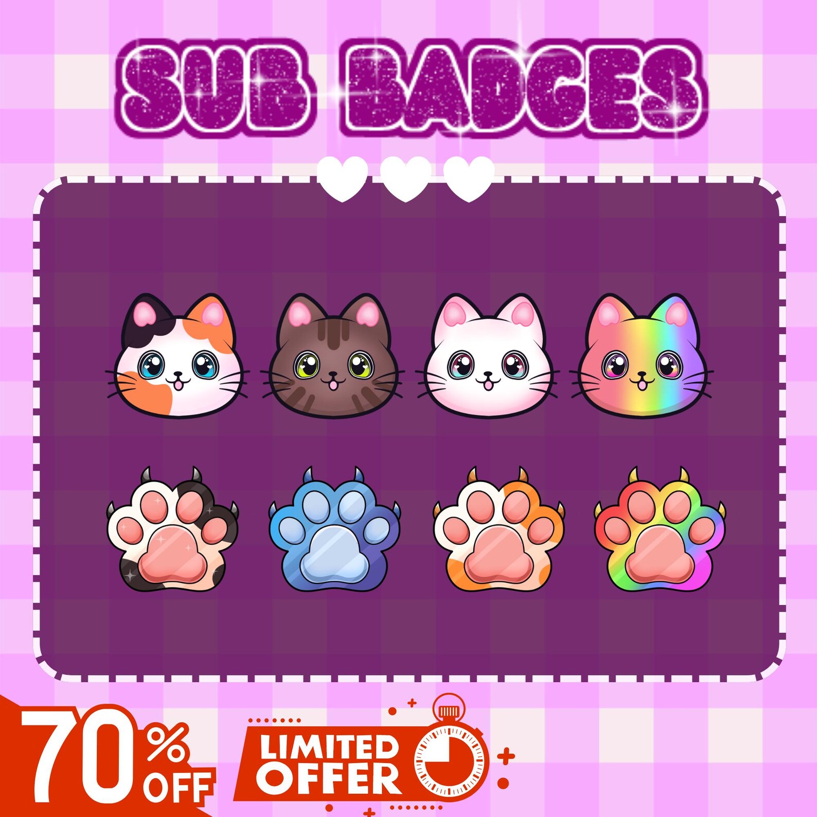 Custom Sub Badge, Twitch Bit Badge, Kick Graphic, Twitch Graphic, Stone ...