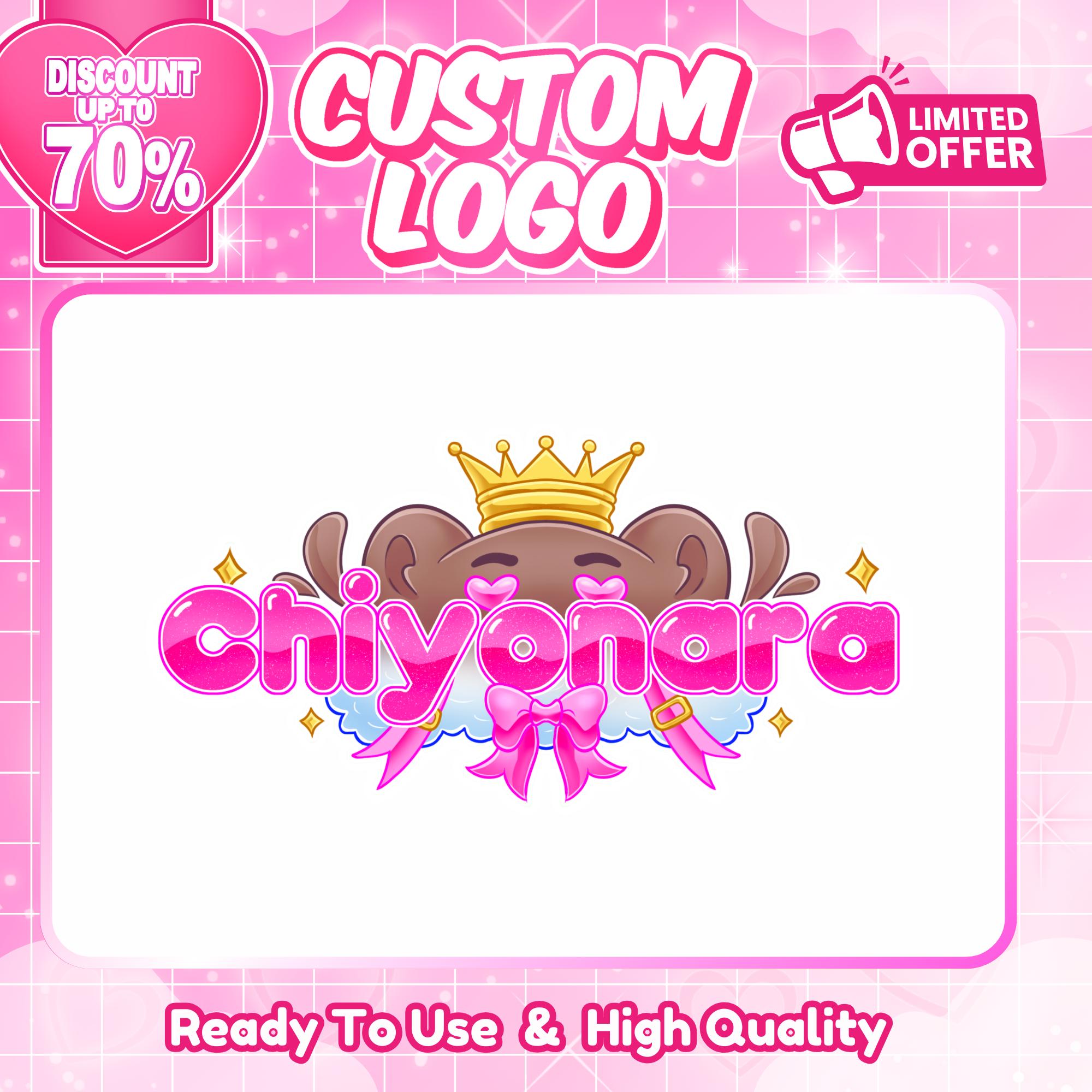 CUSTOM VTUBER LOGO Vtuber Logo, Cute Logo, Kawaii Logo, Giftuber Logo ...