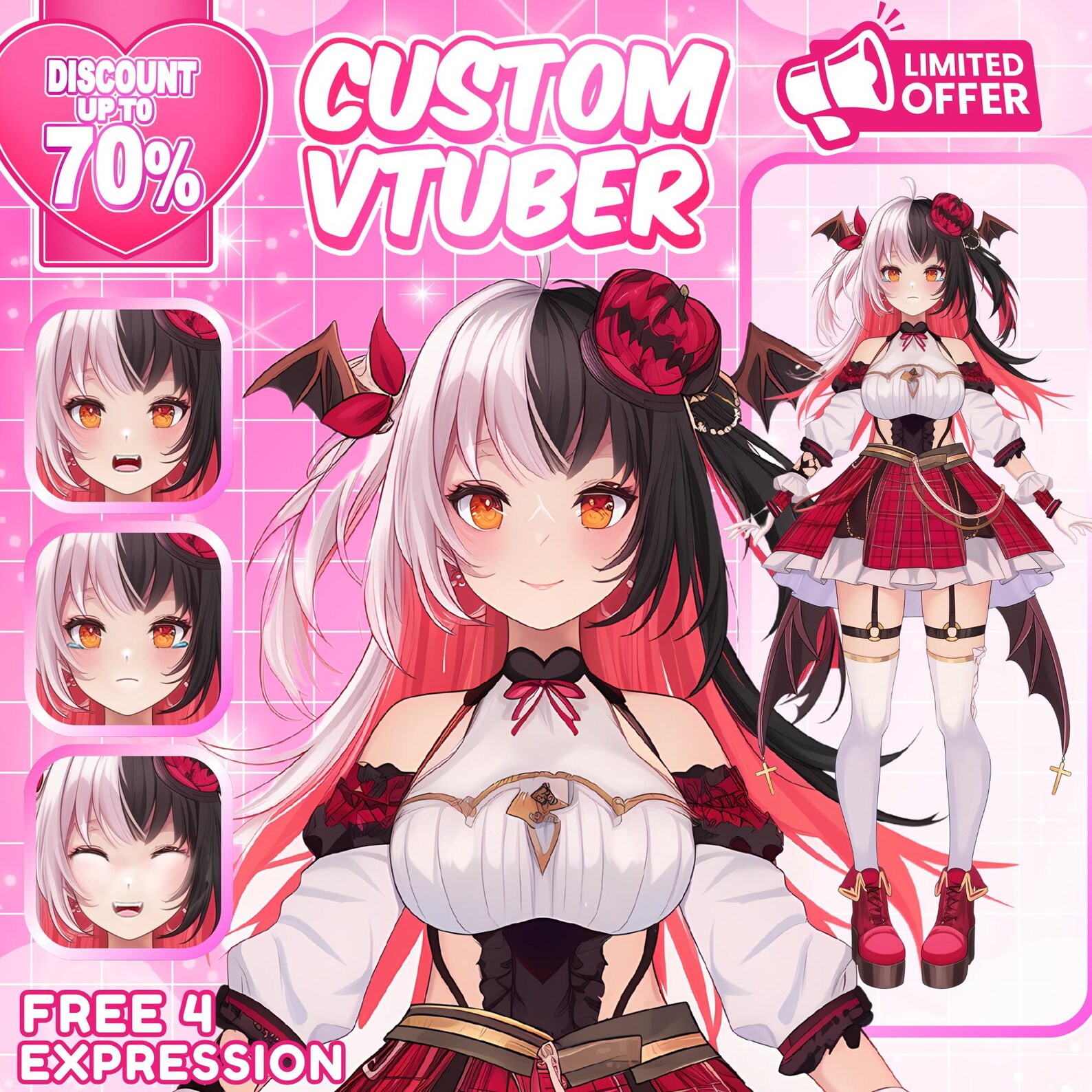 Custom Vtuber Model for Commercial Use, Live2d Model, Vtuber Design ...