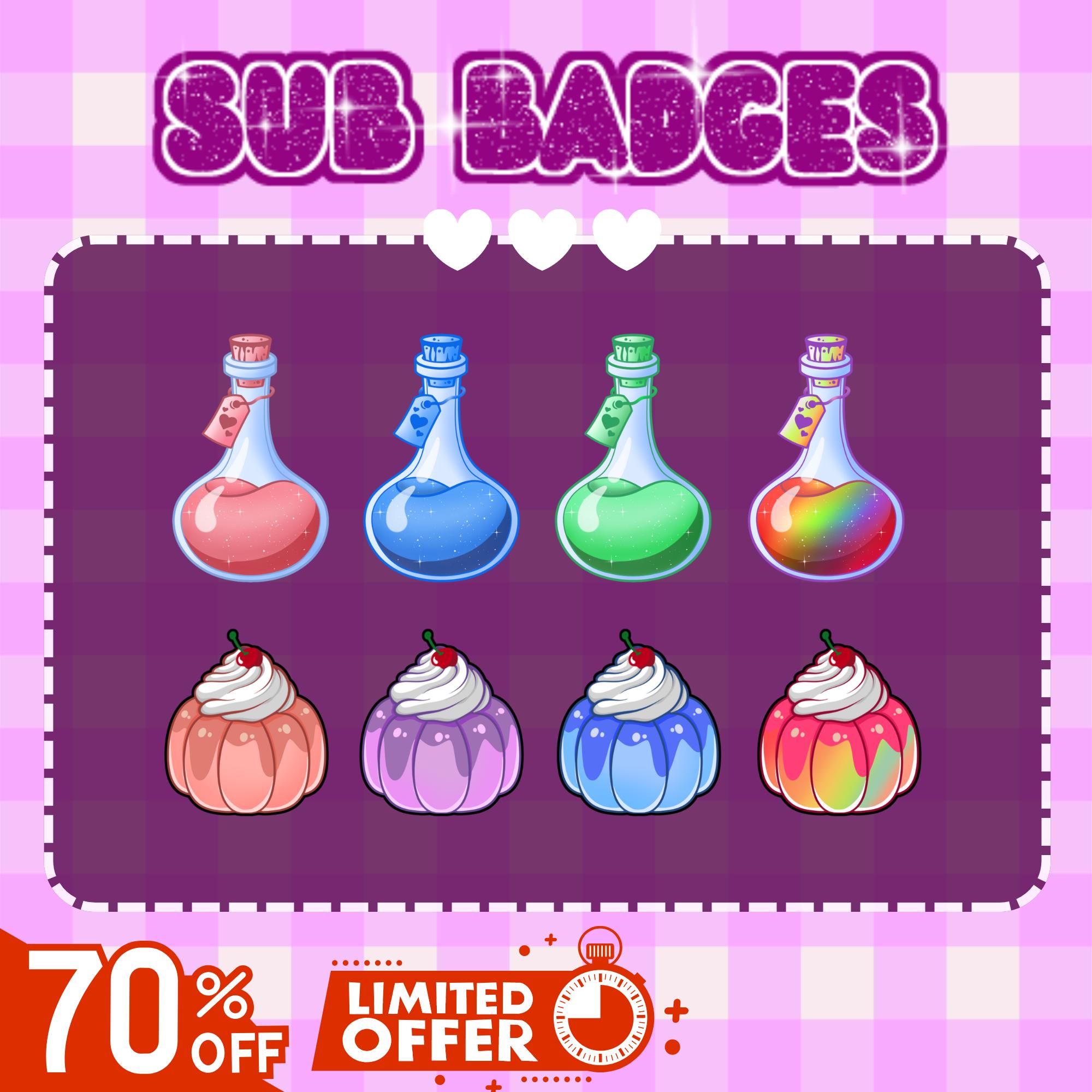 Custom Sub Badge, Twitch Bit Badge, Kick Graphic, Twitch Graphic, Stone ...