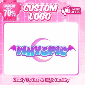 CUSTOM VTUBER LOGO, Vtuber Logo, Cute Logo, Kawaii Logo, Custom ...