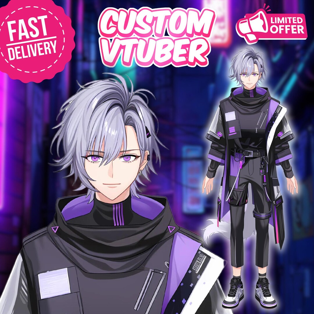 Custom Vtuber Male for Commercial Use, Vtuber Rigging, Custom Vtuber ...
