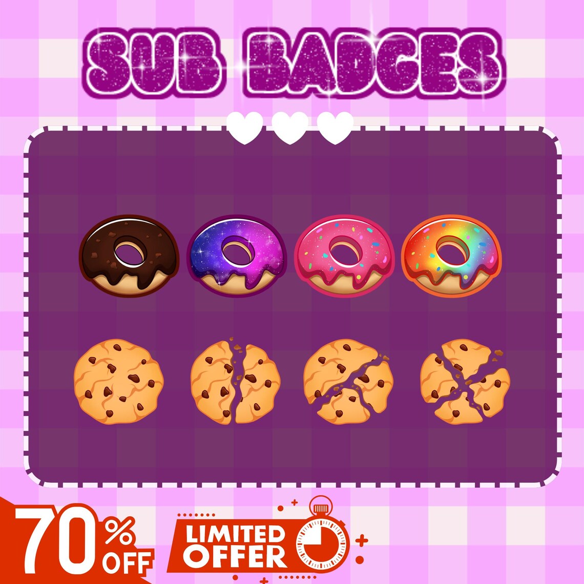 Custom Sub Badge, Twitch Bit Badge, Kick Graphic, Twitch Graphic, Stone ...