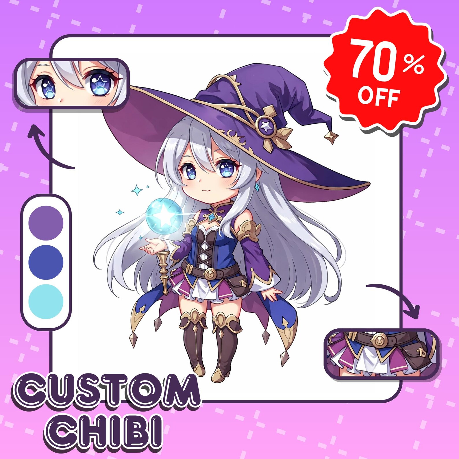 Custom Chibi Illustration | Anime Chibi Art | PFP, Stickers, Fanart ...