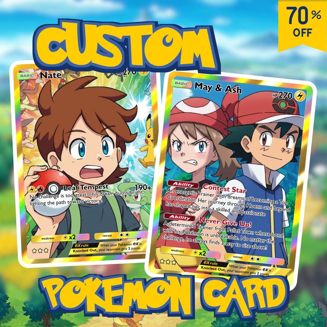 Custom Pokemon Card, Pokemon TCG Card Commission, Custom Pet Portrait ...