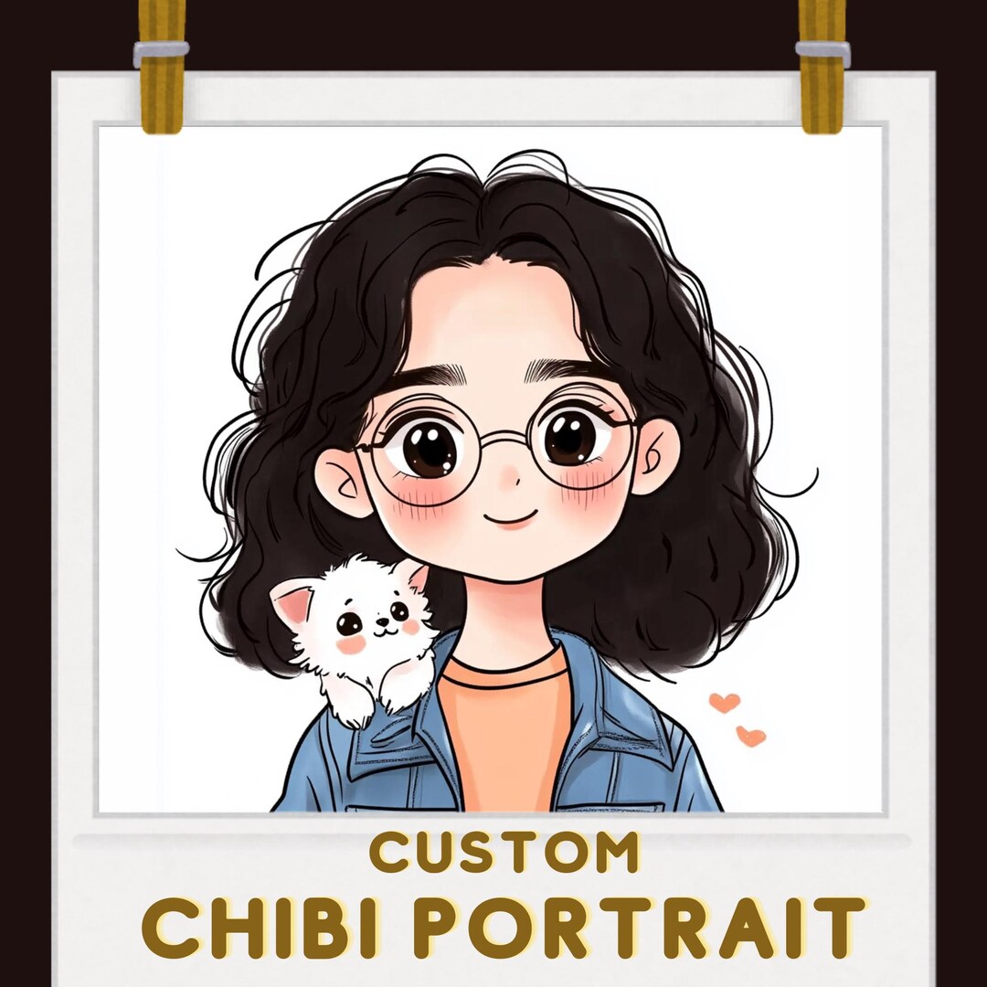 Custom Anime Chibi Portrait Personalized Gifts Potrait Couples Portrait ...