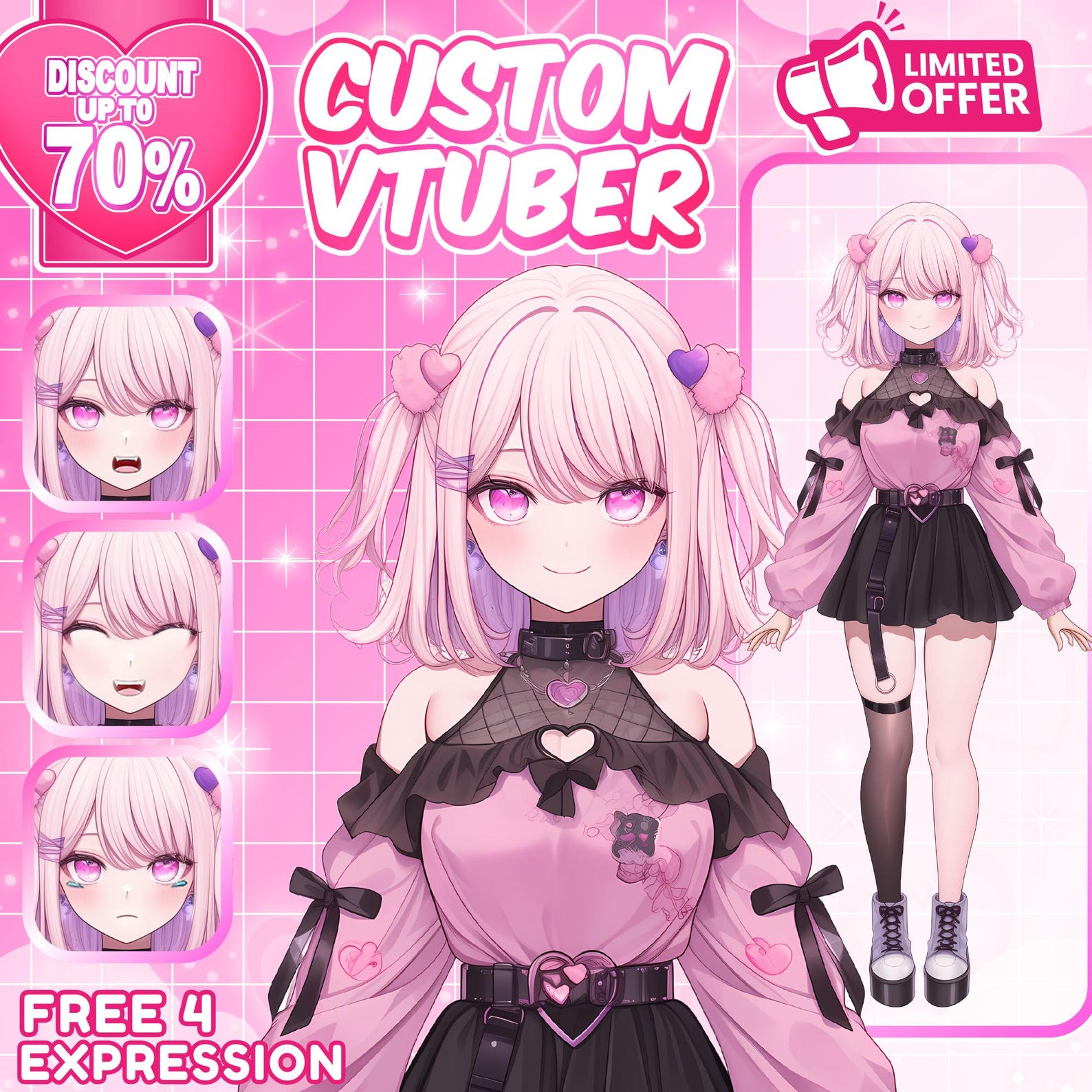 Custom Vtuber Model for Commercial Use, Live2d Model, Vtuber Design ...