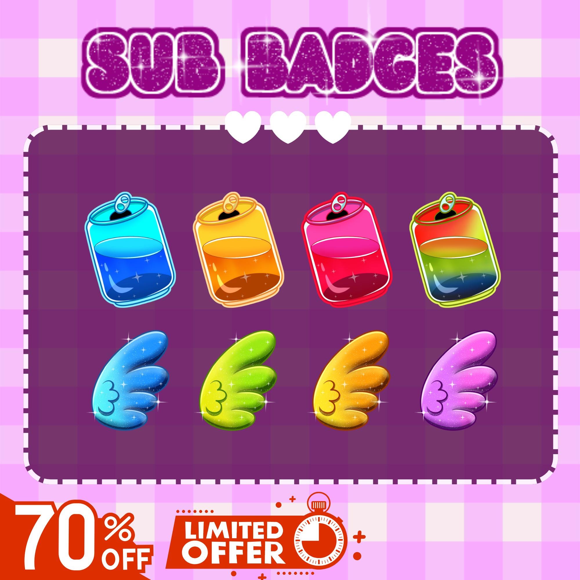 Custom Sub Badge, Twitch Bit Badge, Kick Graphic, Twitch Graphic, Stone ...
