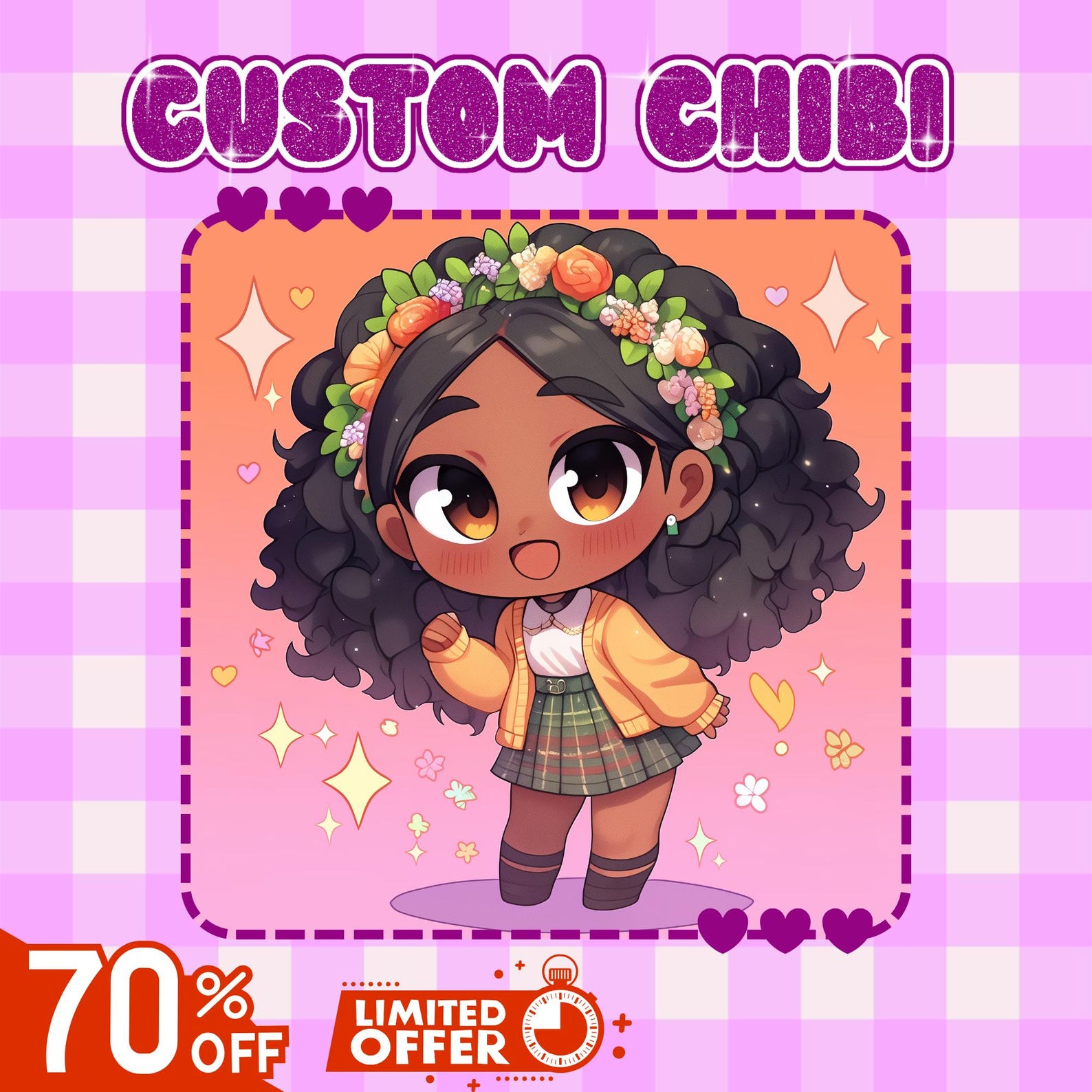 Custom PFP Chibi, Chibi Commission, Custom Chibi Portrait, Chibi Twitch ...