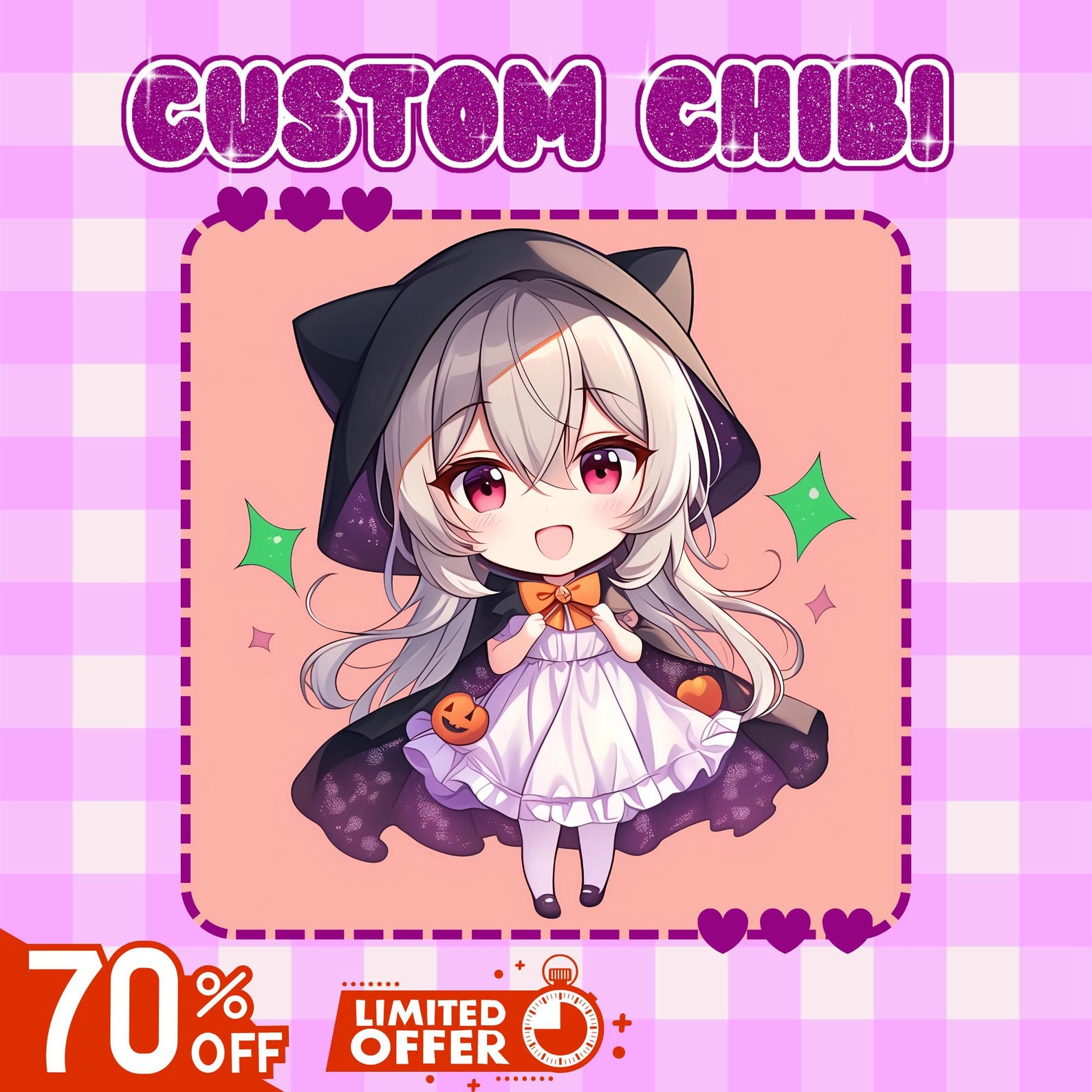 Custom PFP Chibi, Chibi Commission, Custom Chibi Portrait, Chibi Twitch ...
