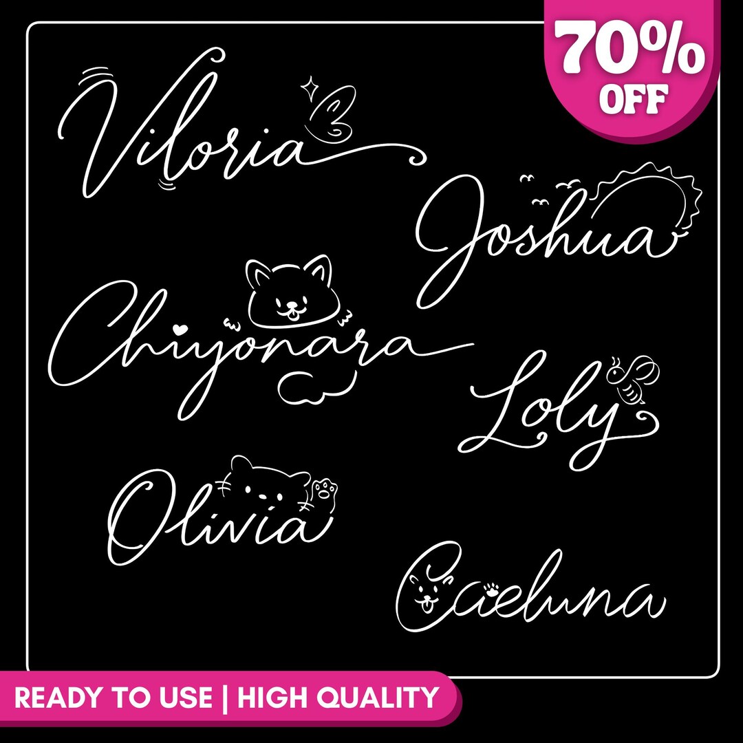 Custom Handwritten Signature Logo: Vtuber Idol Style PNG - Etsy Australia