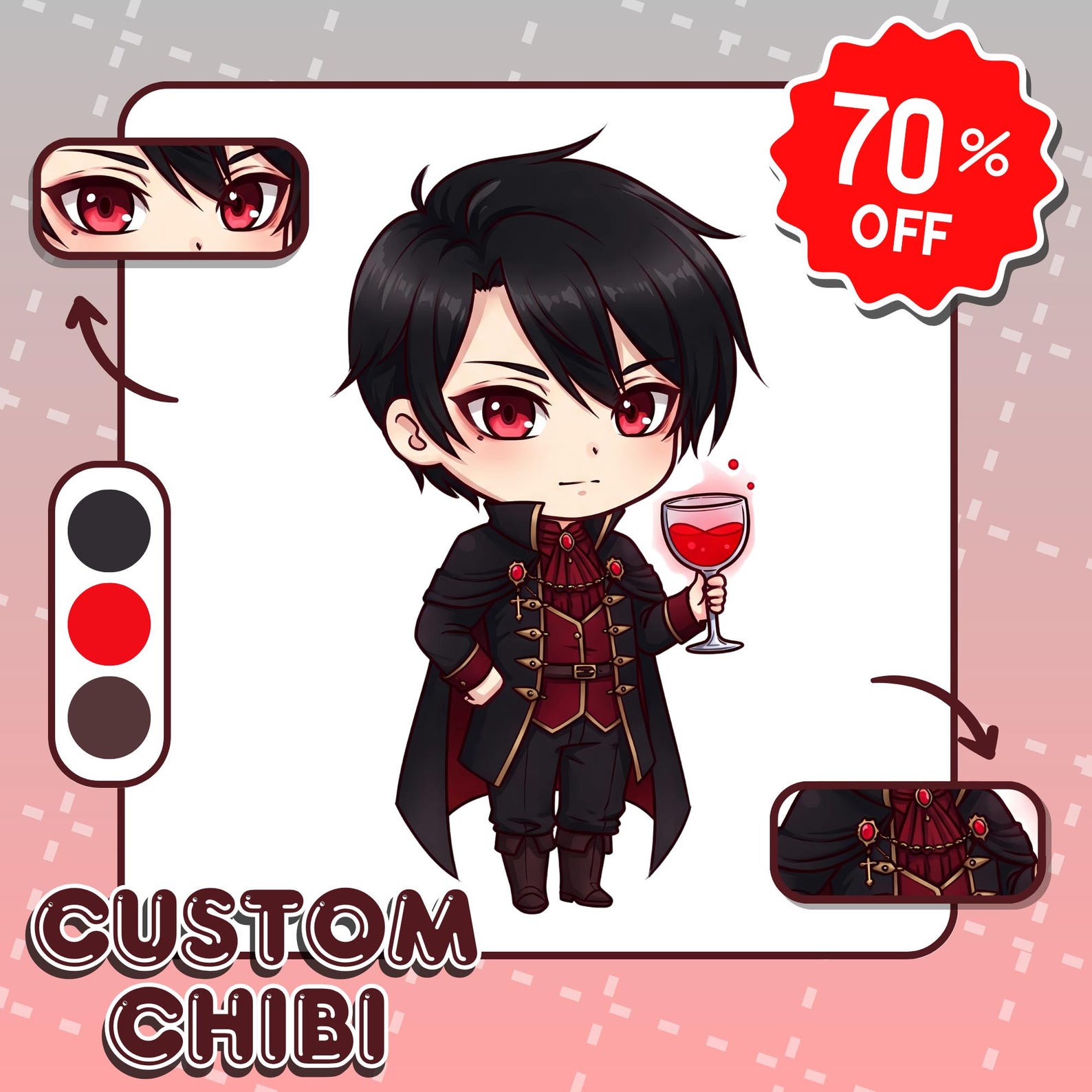 Custom Chibi Illustration | Anime Chibi Art | PFP, Stickers, Fanart ...