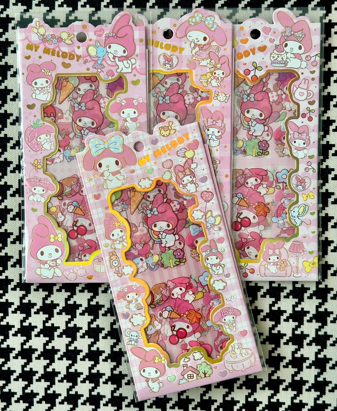 My Melody Sticker Sheets, Cute Sticker Packs, Sanrio Characters, Kawaii ...
