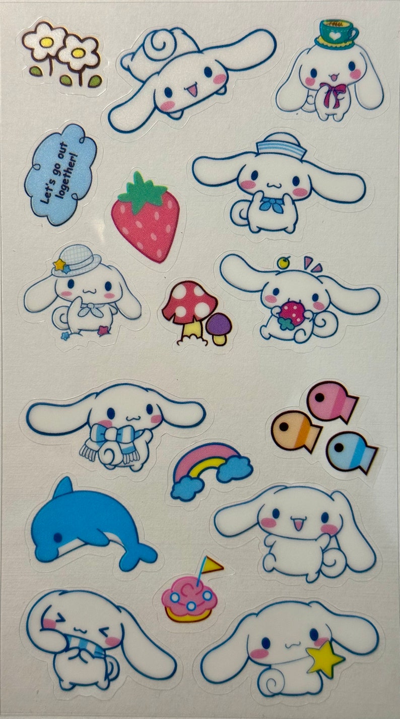 Cinnamoroll Sticker Sheets / Cute Sticker Packs / Sanrio Characters ...
