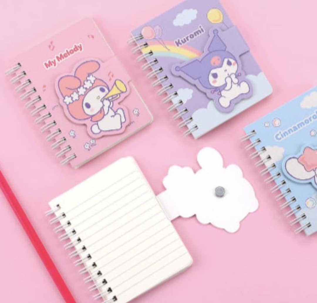 Mini Sanrio Notebooks Spiral Pocket Notebook Kuromi My Melody Cute ...