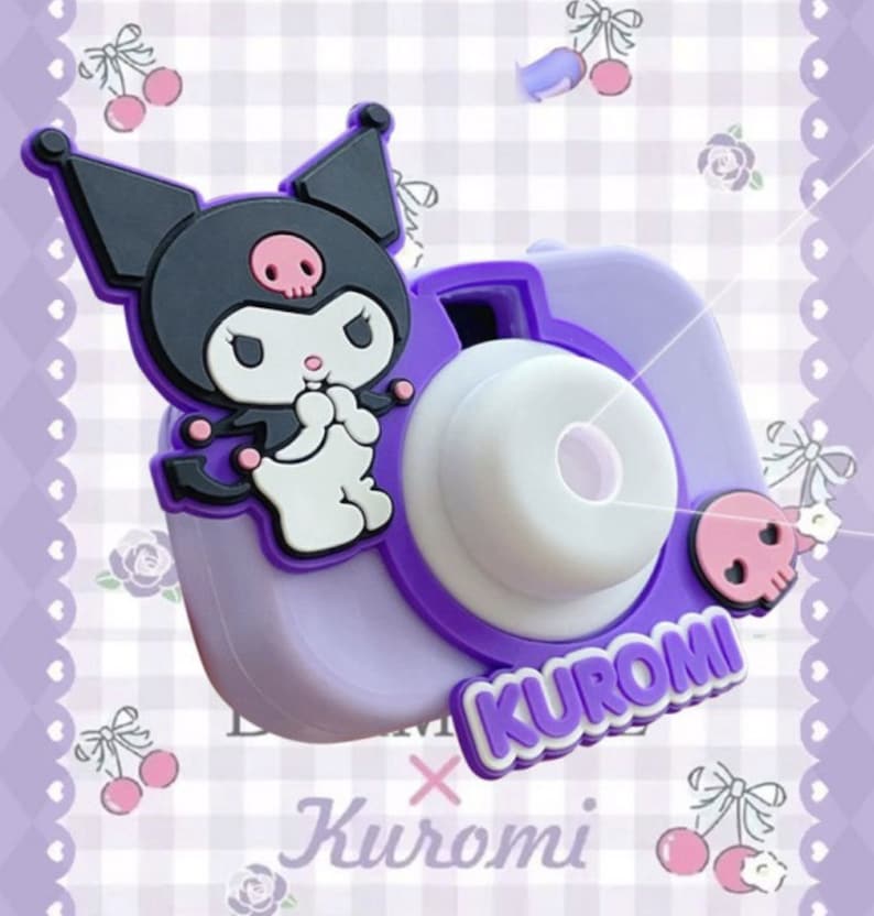 Sanrio Projector Camera Kuromi Keychains, Car Keyrings, Kuromi, My ...