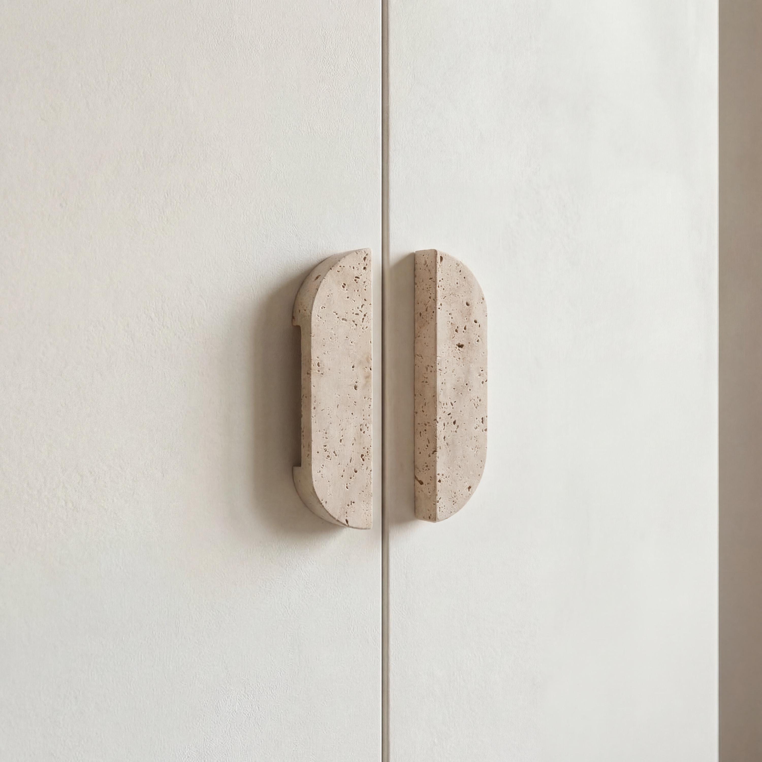 Natural Travertine Drawer Pull | Marble Cabinet Handle | Kitchen ...