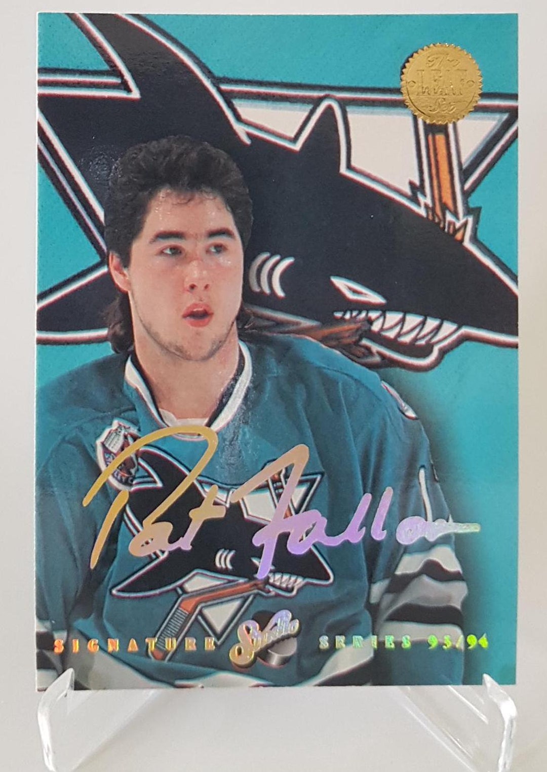Pat Falloon 93-94 the Leaf Set "studio Signature Series" Hockey Card #2 ...