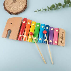 Personalized Customizable Xylophone , Colored Large Note-encoded Sheet ...
