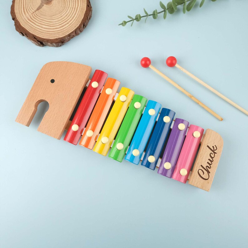 Personalized Customizable Xylophone , Colored Large Note-encoded Sheet ...