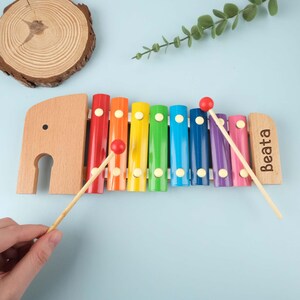 Personalized Customizable Xylophone , Colored Large Note-encoded Sheet ...