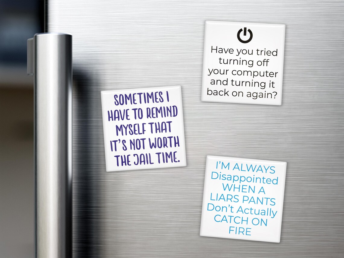 Custom Text Magnets Cubicle Decor Funny Fridge Magnets Inspirational ...