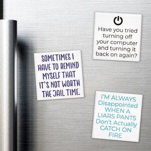 Custom Text Magnets Cubicle Decor Funny Fridge Magnets Inspirational ...