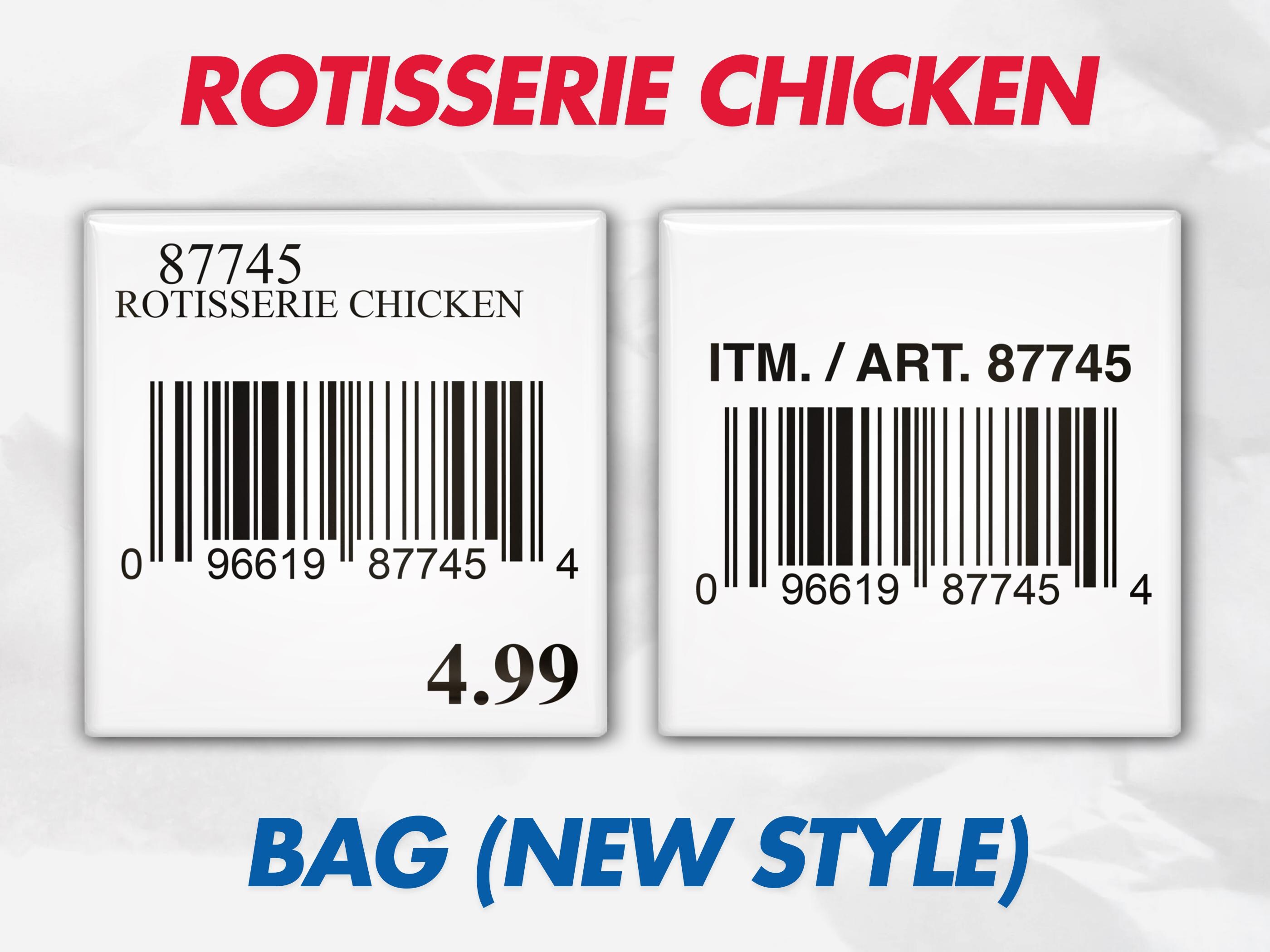Costco Wholesale Rotisserie Chicken Barcode Magnet 87745 Kirkland ...