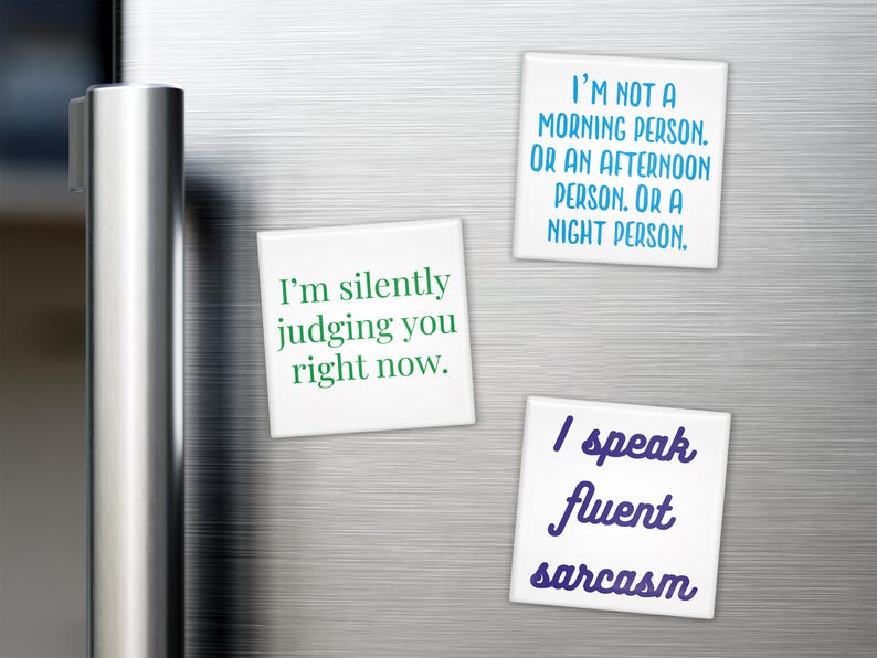 Custom Text Magnets Cubicle Decor Funny Fridge Magnets Inspirational ...