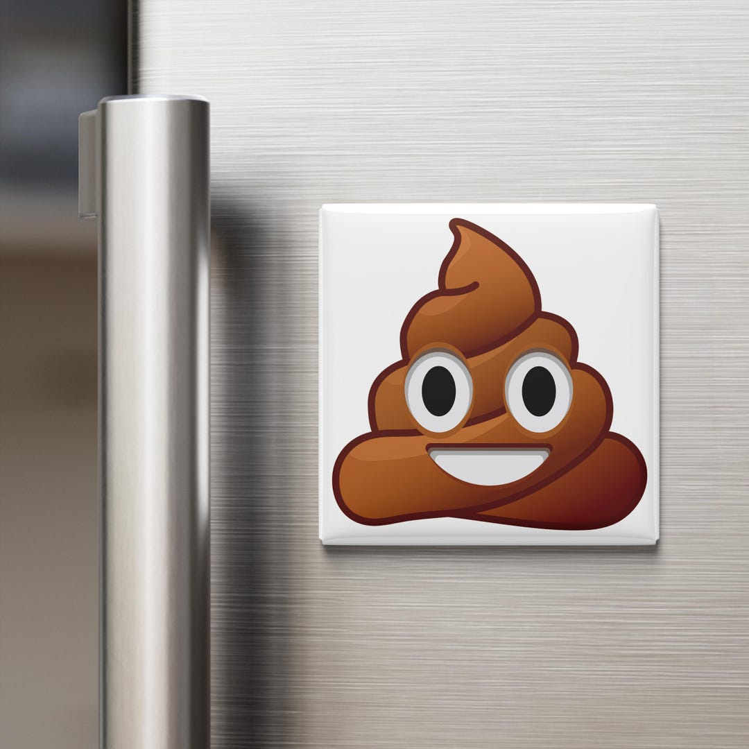 Pile of Poop Emoji Magnet | 2x2" Square Fridge Magnet | Fun Kitchen ...