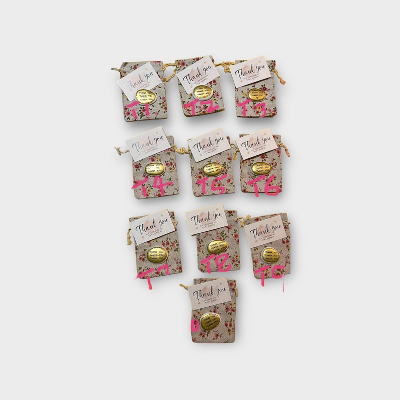 Thank You Gift Set Gratitude Stone in Floral Pouch Perfect for ...