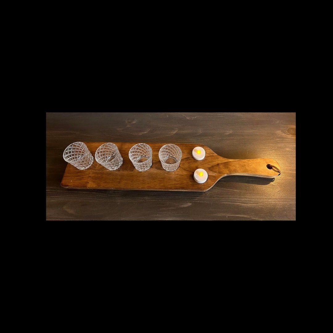 Hand-cut Whiskey Paddle Flight - Etsy