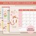 2025 Cat Printable Calendar | Printable Landscape | A4 | Digital ...