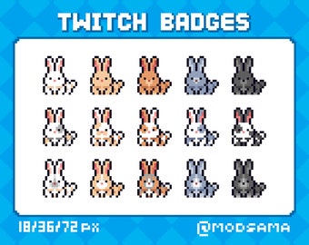 Kawaii Pixel Plushies as Sub/bit Badges for Twitch Stream Cute Kitty ...