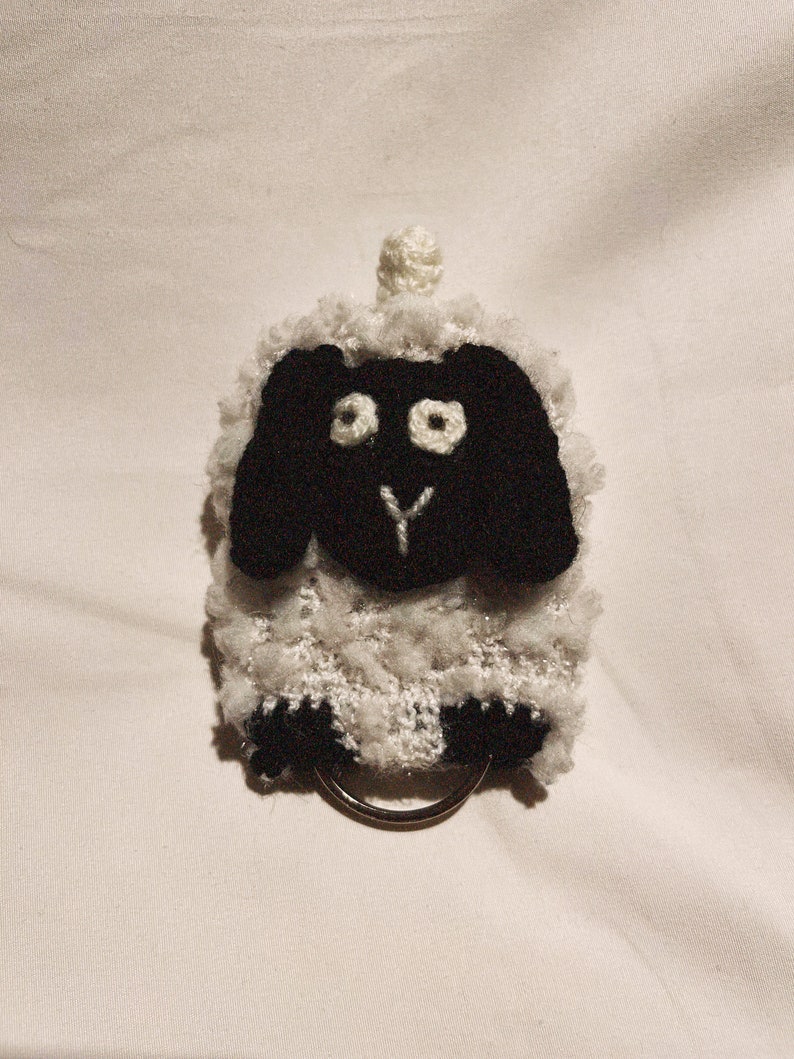 Crochet Key Holder With Pull Strap, Handmade, Cute Sheep - Etsy