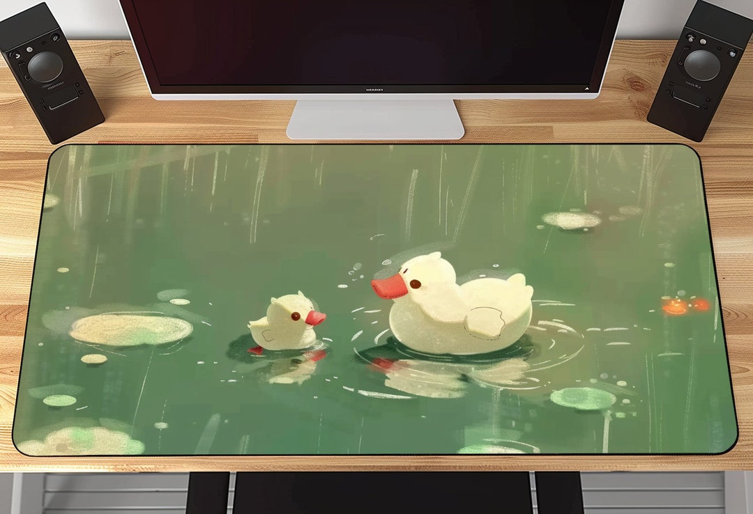 Cute Duck Desk Mat, Lofi Mouse Pad, Kawaii Bird Deskmat, Cute Playmat ...