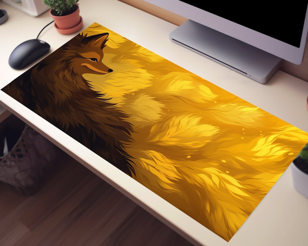 Animal Fox Mousepad, Cute Desk Mat, Kawaii Mousepadt, Fox Desk Mat ...