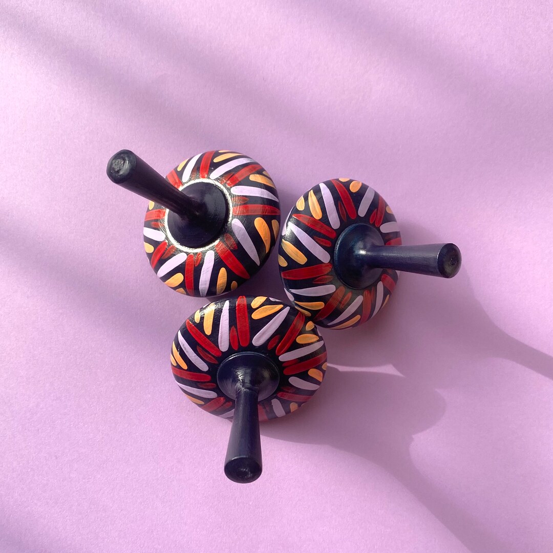 Hand Painted Spinning Top 015 - Etsy