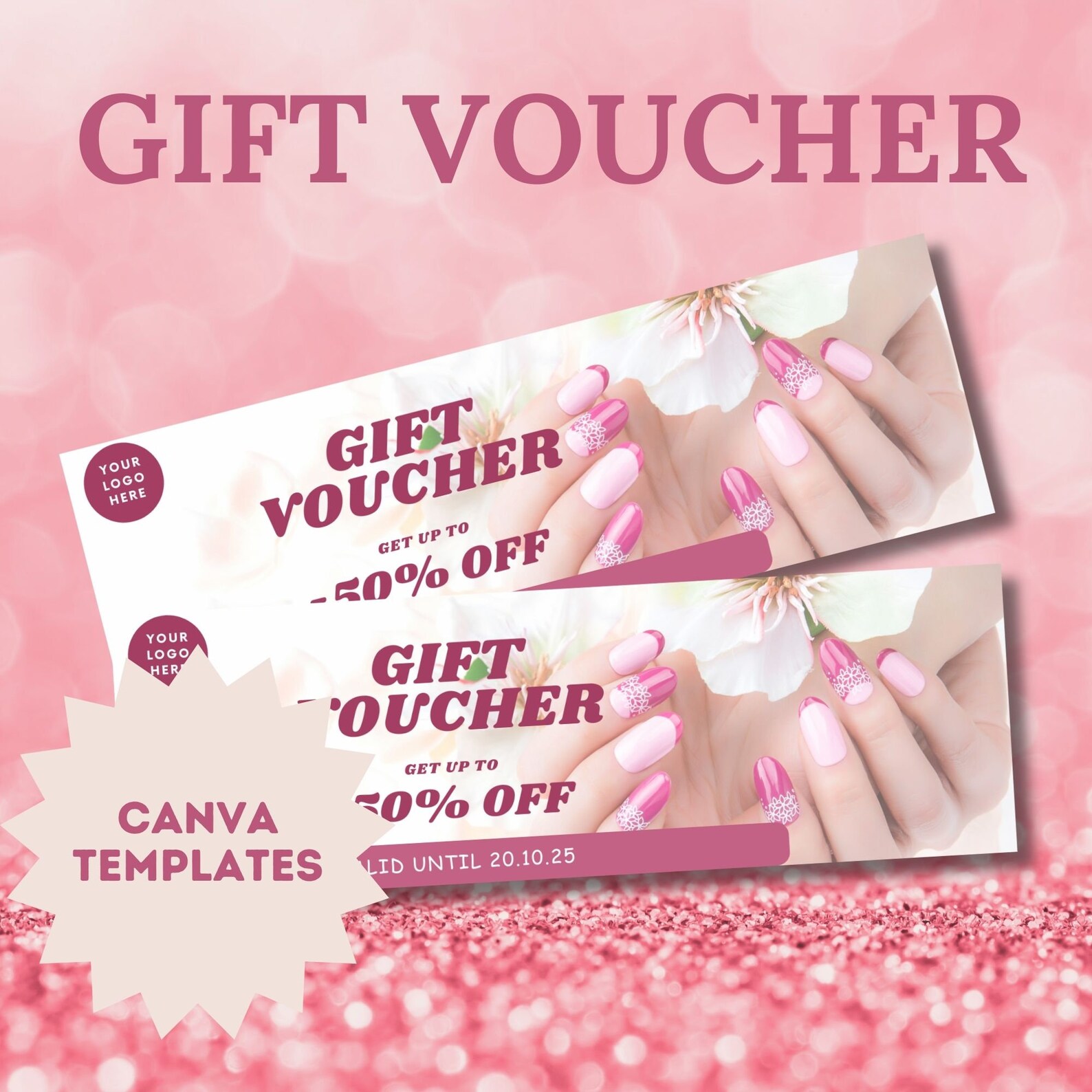 Pink Gift Voucher | Girly Gift Certificate | Gift for Her ...