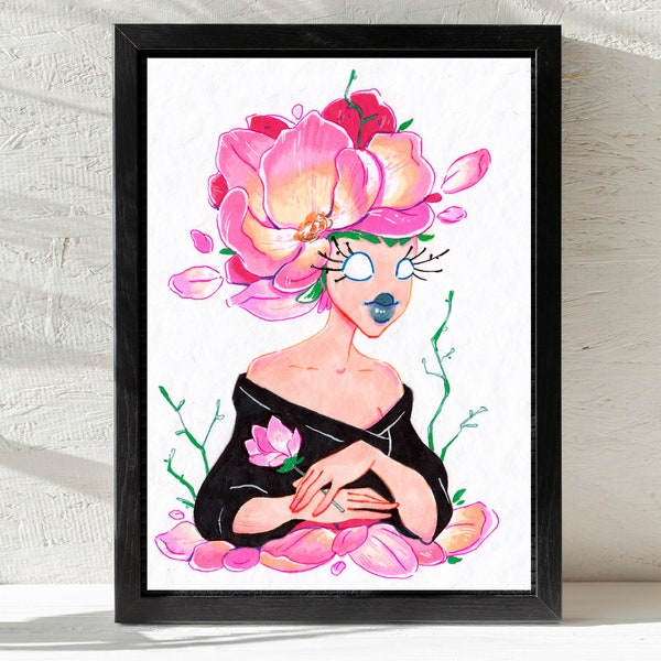 Magnolia Flower Art - Etsy